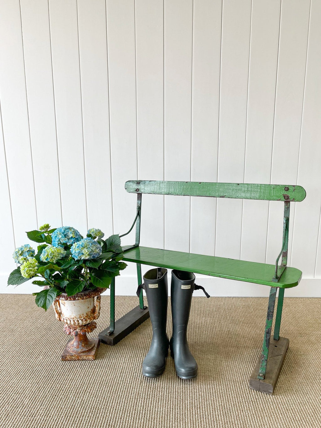 A Stylish Antique English Strapwork Painted Bench – The Parsons Nose ...